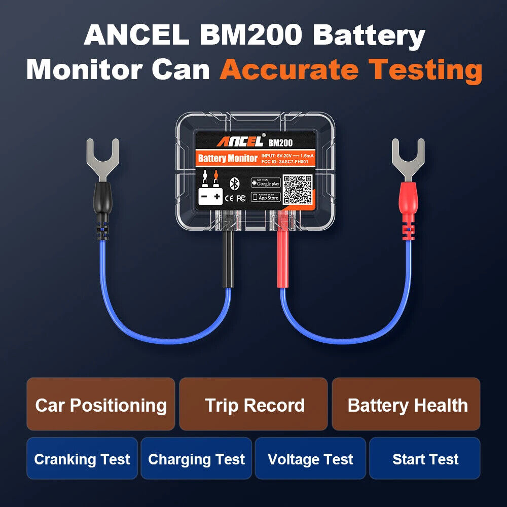 BM200 Wireless Bluetooth 4.2 12V Battery Monitor Car Battery For Andro ...