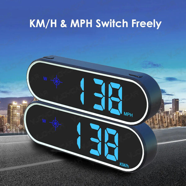 New Colorful Display GPS Digital Speedometer Time Clock HUD Display Ov ...