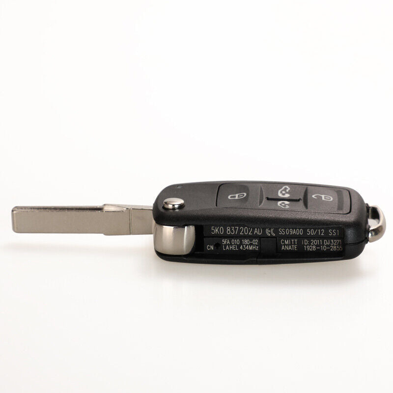 Fits VW Sharan 315/434Mhz 5K0837202AD Complete Transponder Remote Key ...