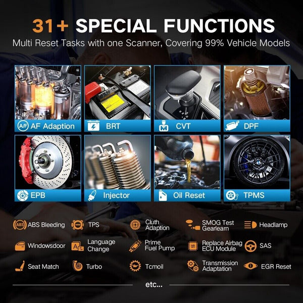 FOXWELL GT75TS OBD2 Bluetooth Automotive Scanner Tools Programing TPMS ...