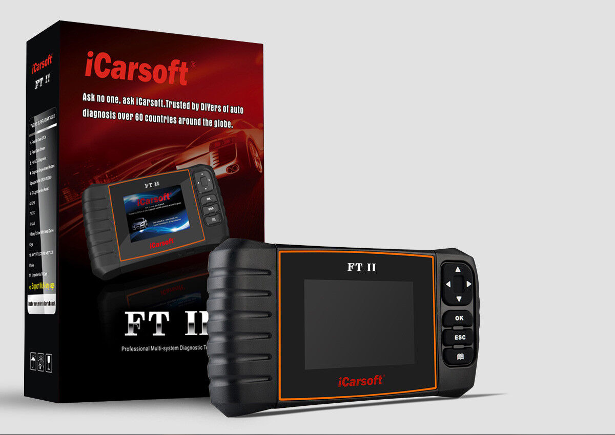 iCarsoft FT II Fiat & Alfa Romeo OBD2 Diagnostic Scanner Tool ABS SRS ...