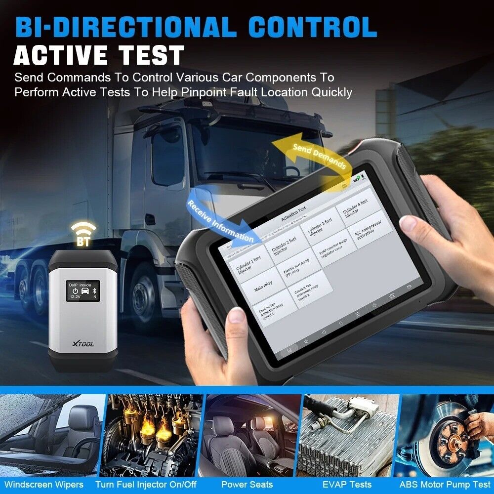 XTOOL D9HD Pro Heavy Duty Truck Scanner Full System Diagnostic Tool Wi ...