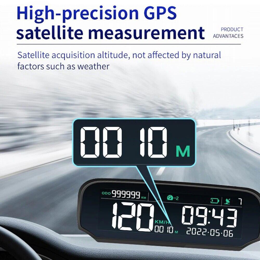 VJOYCAR S100 2022 NEW Solar-powered GPS Gauge Wireless HUD Display for ...