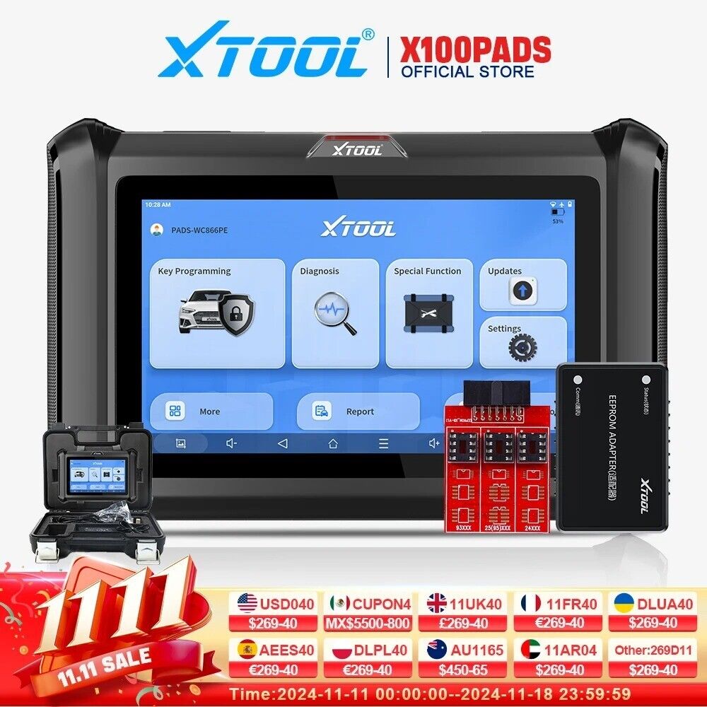 XTOOL X100 PADS Upgraded of X100 PAD IMMO Key Programming All Key Lost ...