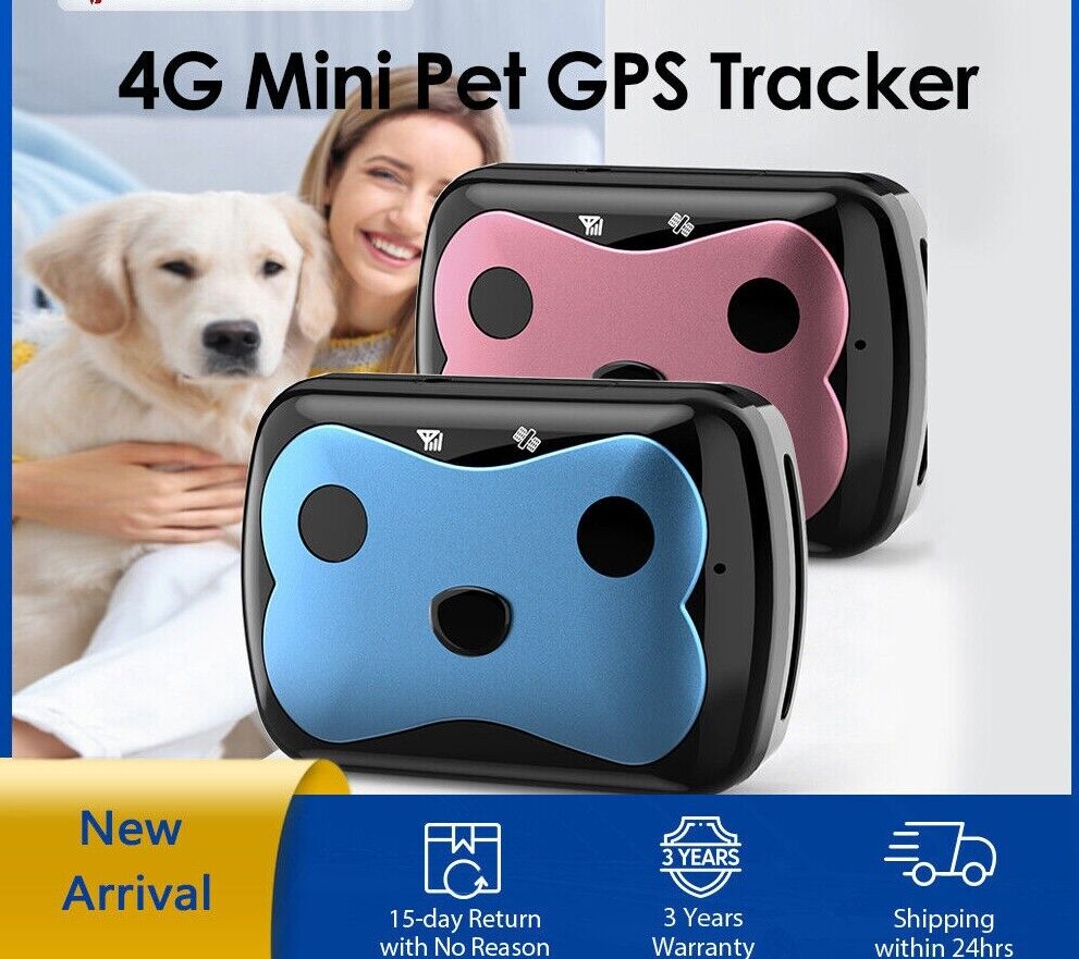 New 4G Mini Pet GPS Tracker Dog Cat GPS Collar Waterproof IP68 Voice M ...