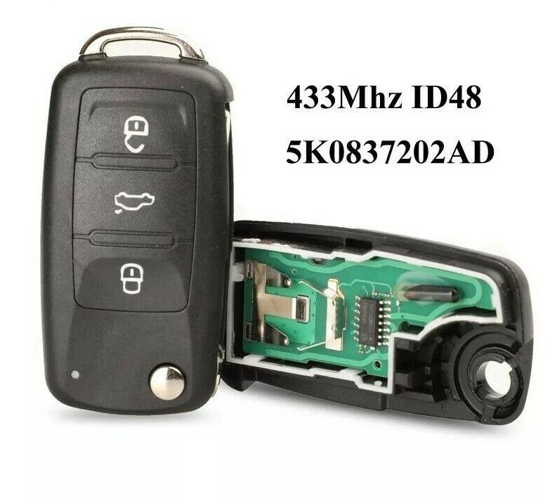 Fits VW 434MHz ID48 Complete Transponder Remote Key – Auto Lines Australia