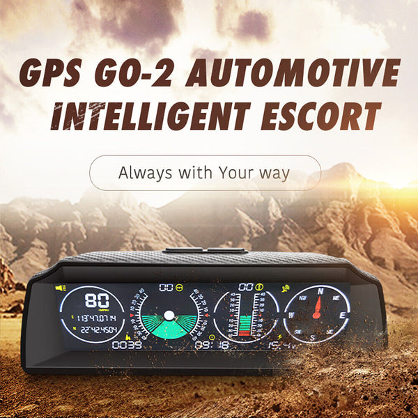 S90 Car Inclinometer 4x4 GPS Speed HUD MPH KMH Slope Meter Off-road Co ...